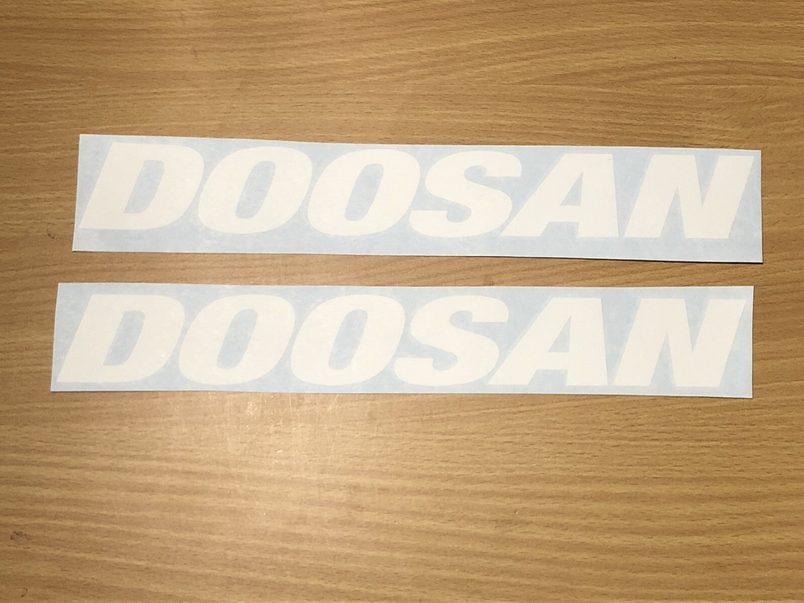 Doosan Diesel 12” (set Of 2) Stickers White Forklift Decals Loser ...