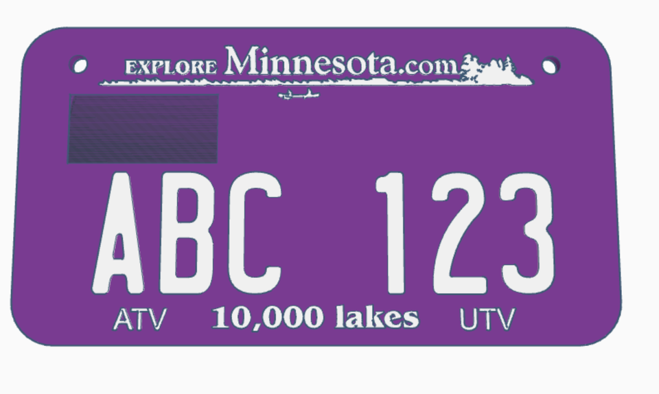 Minnesota ATV/UTV Custom License Plate | eBay