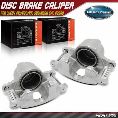 2x Front LH & RH Brake Caliper for Chevy C10/C20/K10 Suburban GMC C2500 ...