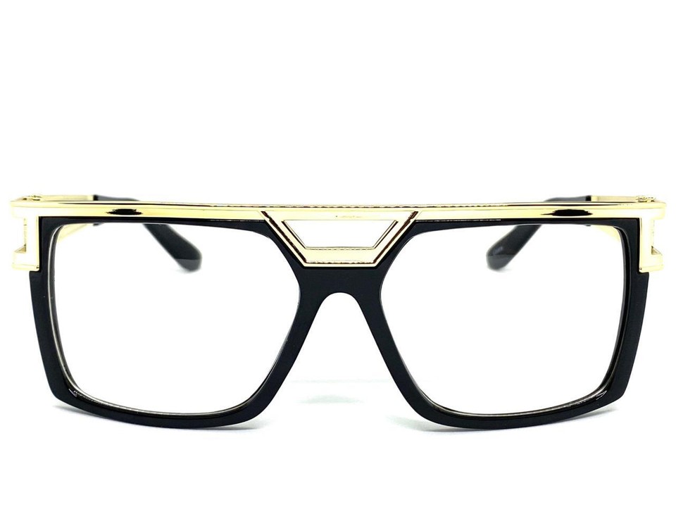 Oversized Classic Retro Hip Hop Rapper Clear Lens EYE GLASSES Black ...
