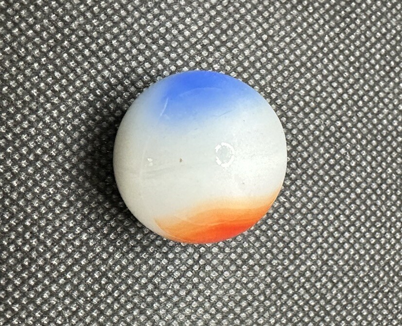 VTG NOS Marble King Red White Blue Bicentennial 1" Shooter Rainbow ...