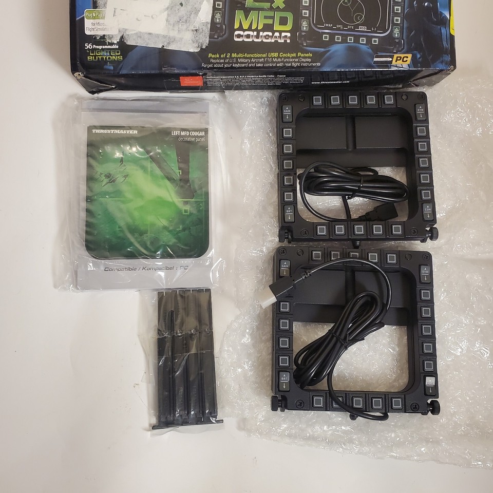 THRUSTMASTER 2x MFD COUGAR PACK OF 2 MULTIFUNCTINAL USB COCKPIT PANELS ...