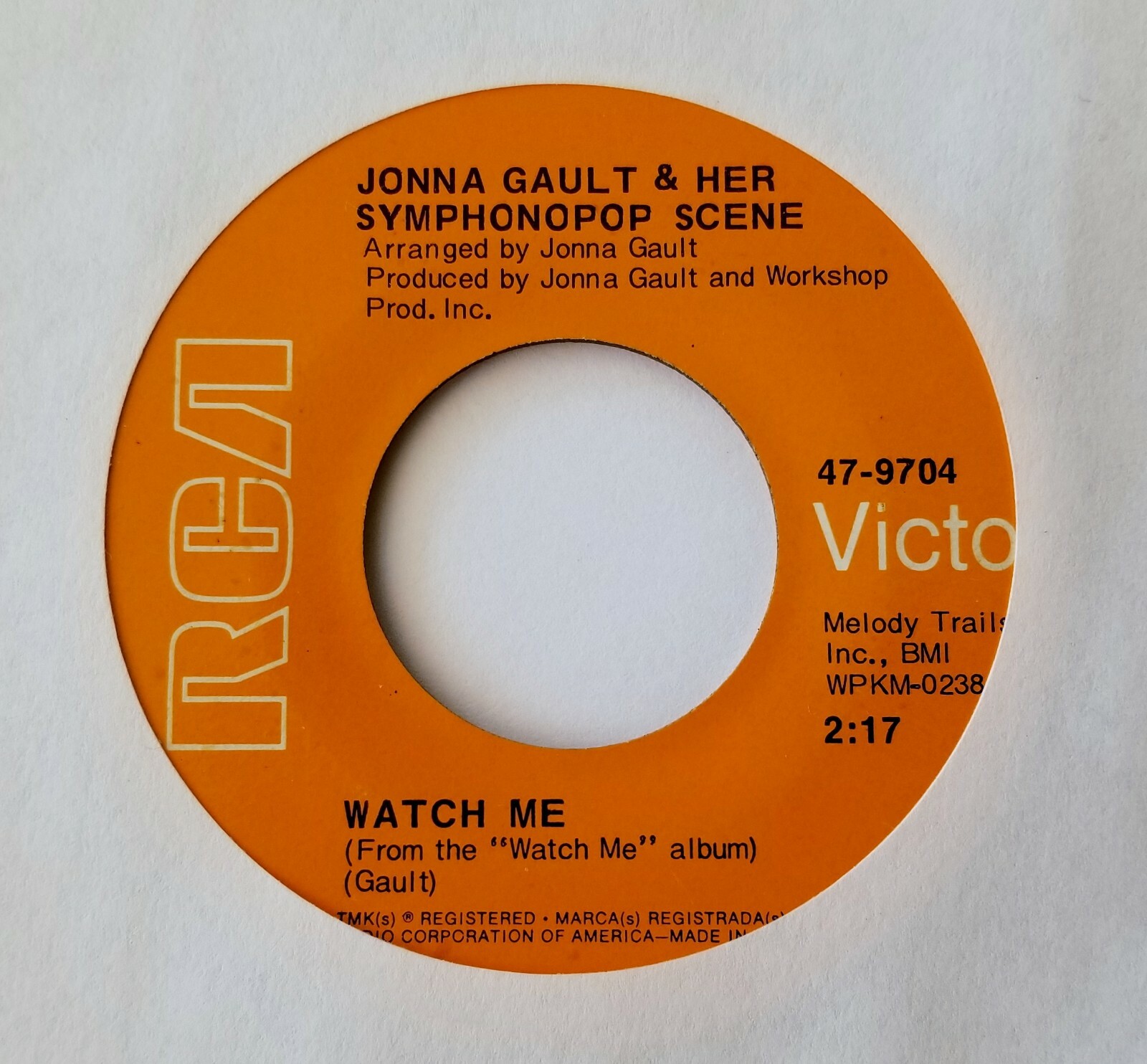 Jonna Gault ‎: Watch Me / The Answer Has To Come From You (RCA 45) 1968 ...