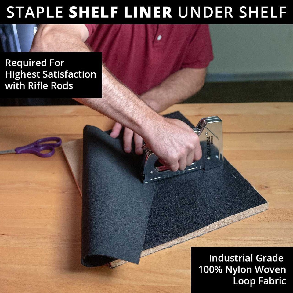 Shelf Liner for Rifle Rods - 3 Sizes Loop Fabric | eBay