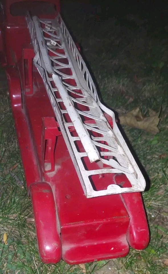 Buddy L Extension Ladder Trailer Fire Truck Steel 29" AS IS | eBay