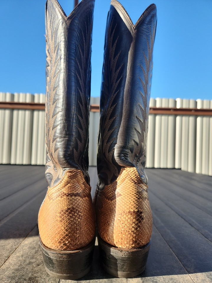 Tony Lama Gold Lable 10.5 D Python | eBay