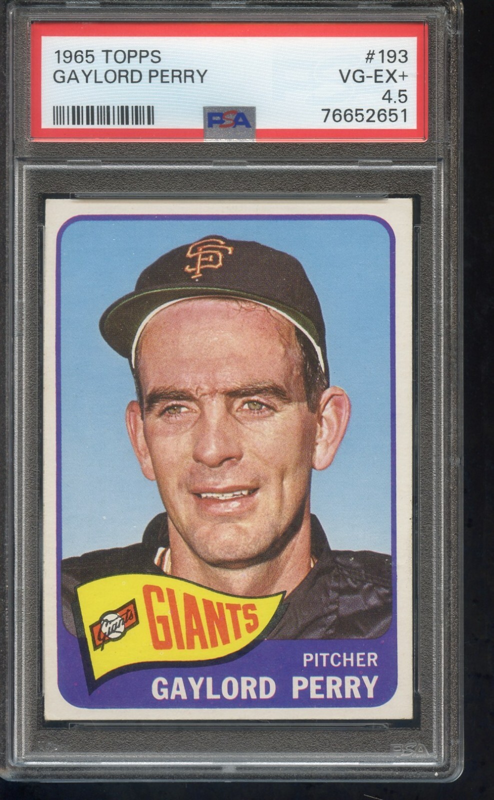 1965 Topps #193 Gaylord Perry PSA 4.5 | eBay