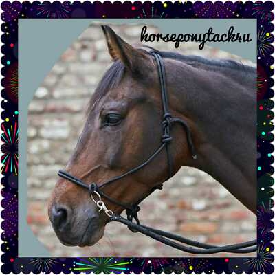 BITLESS PRESSURE ROPE HALTER BRIDLE WITH REINS,PARELLI NATURAL ...