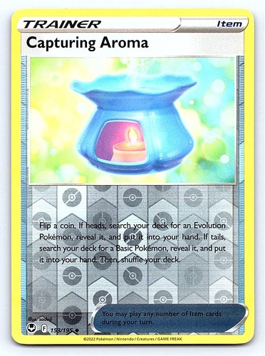 Capturing Aroma 153/195 Reverse Holo Silver Tempest Pokemon Card - NM ...
