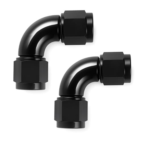 6AN Female to 6AN Female 90 Degree Swivel 6AN-90Degree-2Pcs One Piece ...