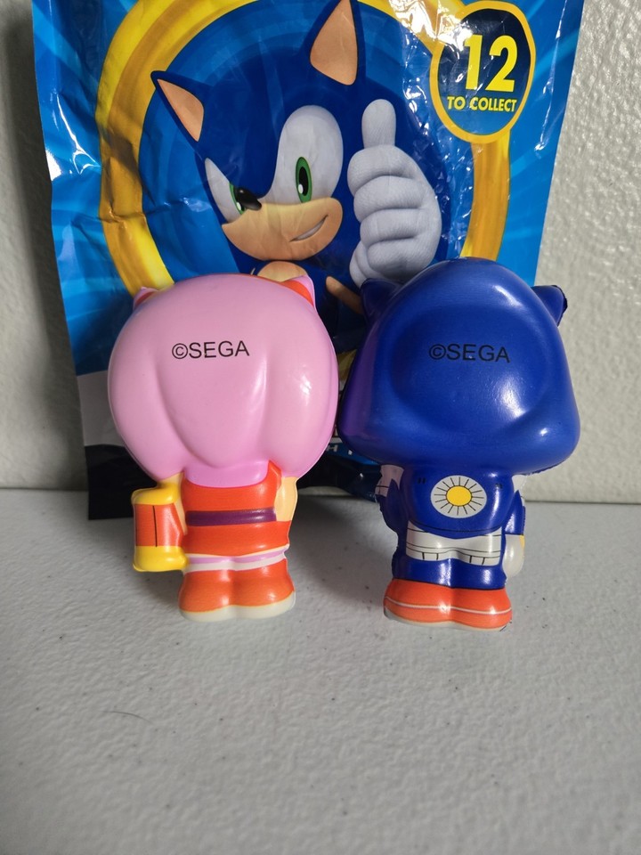 Sonic The Hedgehog Super Magic Squishy Metal Sonic And Amy Rose Lot Of ...