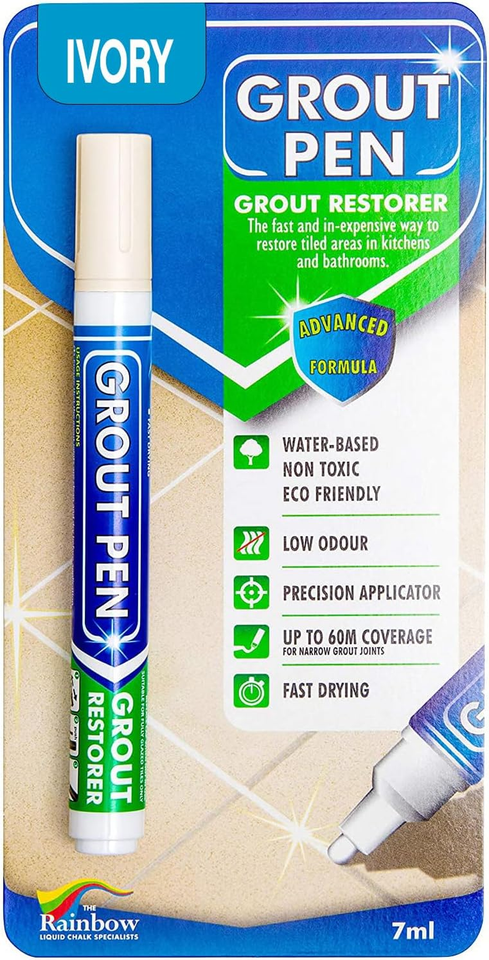 Grout Pen Ivory Tile Paint Marker: Waterproof Grout Paint, Tile Grout ...