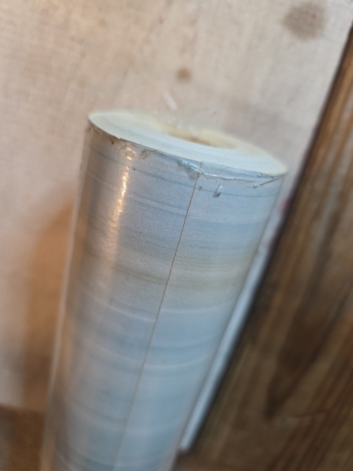 Norwall Wallpaper Blue Beige Stripe Prepasted 55.7 Sq Ft One Bolt New ...