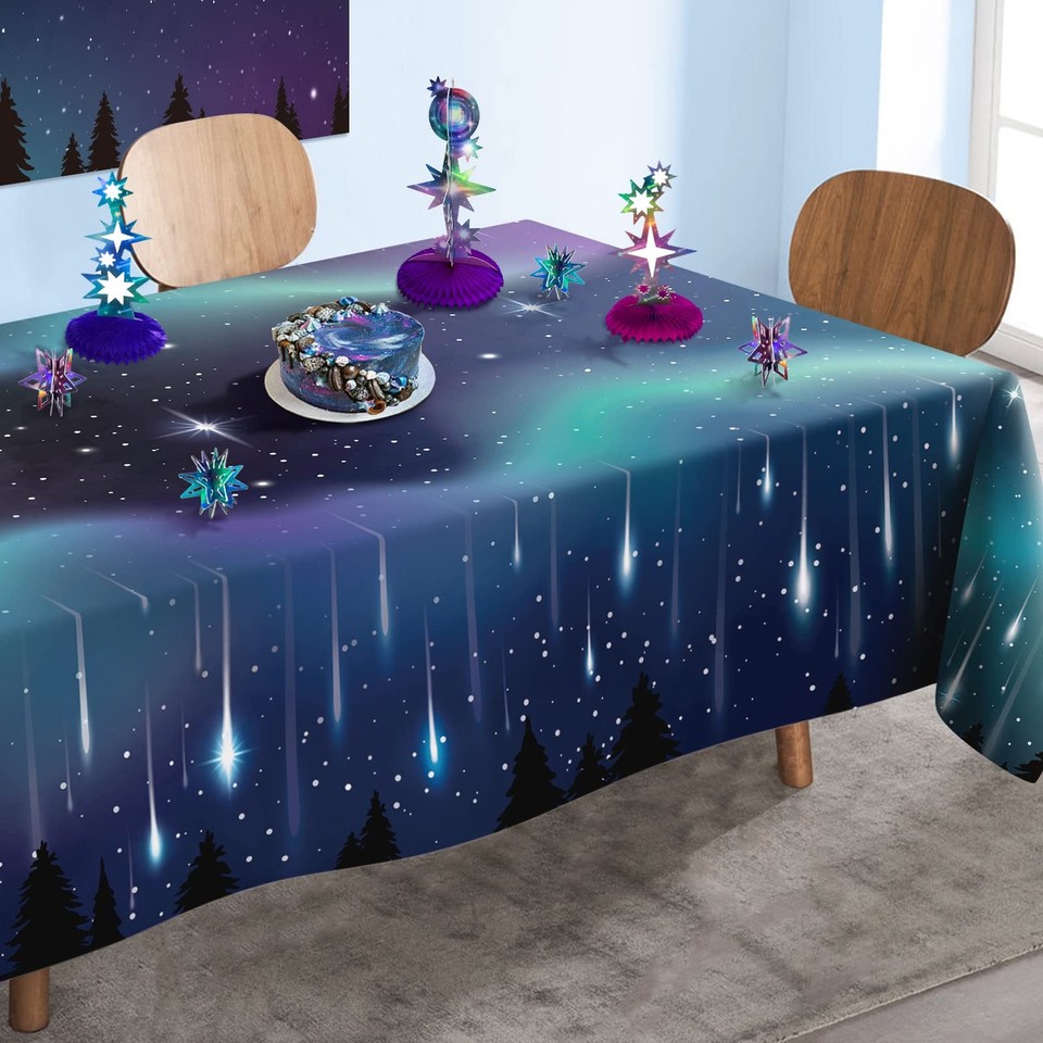 Aurora Borealis Tablecloth Starry Night Party Decorations ...