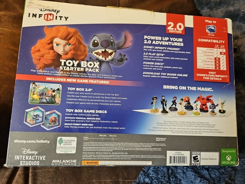 XBOX ONE Disney Infinity 2.0 Toy Box Starter Pack (Brand New) Sealed ...