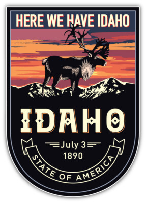 Idaho USA State Retro Badge Car Bumper Sticker Decal "SIZES'' | eBay