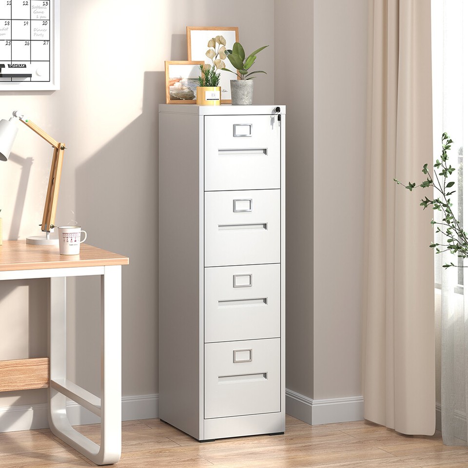 Metal Draw File Cabinet Vertical Lockable Storage Locker Filing ...