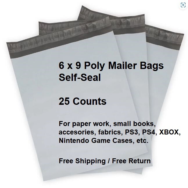 6x9 Poly Shipping Mailers Poly Bags Shipping Bags Self Sealed Plastic ...