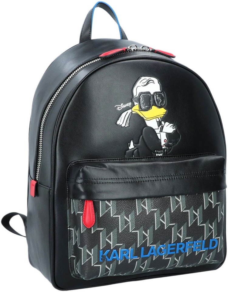 Karl Lagerfeld Kl X Disney Donald Duck On Shade Backpack In Black | eBay