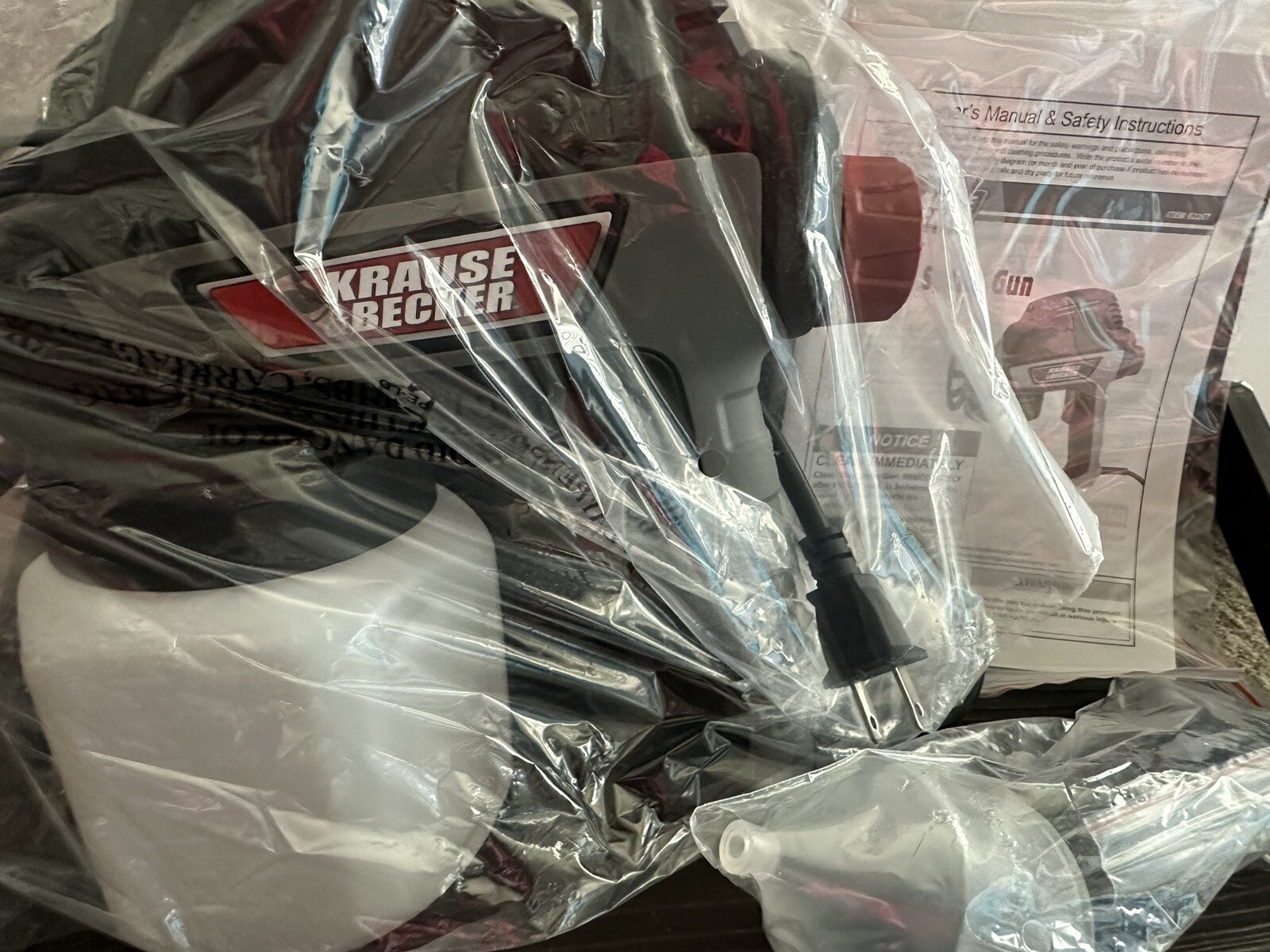 Krause & Becker 5 GPH Electric Paint Spray Gun w/ 24 Oz Cup Model 62267 ...