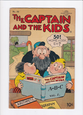 CAPTAIN & THE KIDS #32 [1953 GD] HOMEWORK COVER! UNITED FEATURE ...
