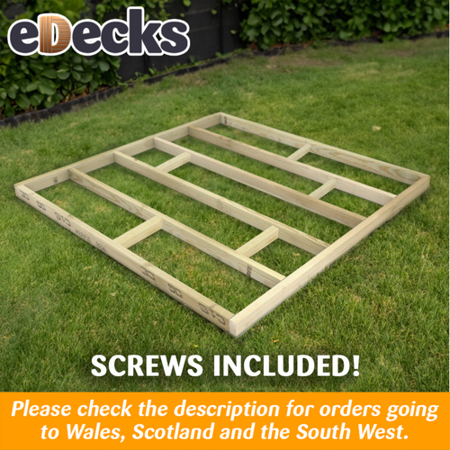 Garden Decking Joists Frame Kit Including Noggins, Multiple Sizes, Treated Wood | eBay UK