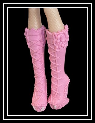 Monster High Viperine Gorgon Frights Camera Action Pink Tall Fang Boots ...