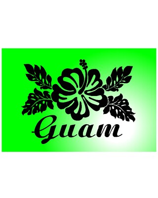 Guam Guamanian Chamorro Floral Decal Sticker 8.5" x 11.5" Many colors ...