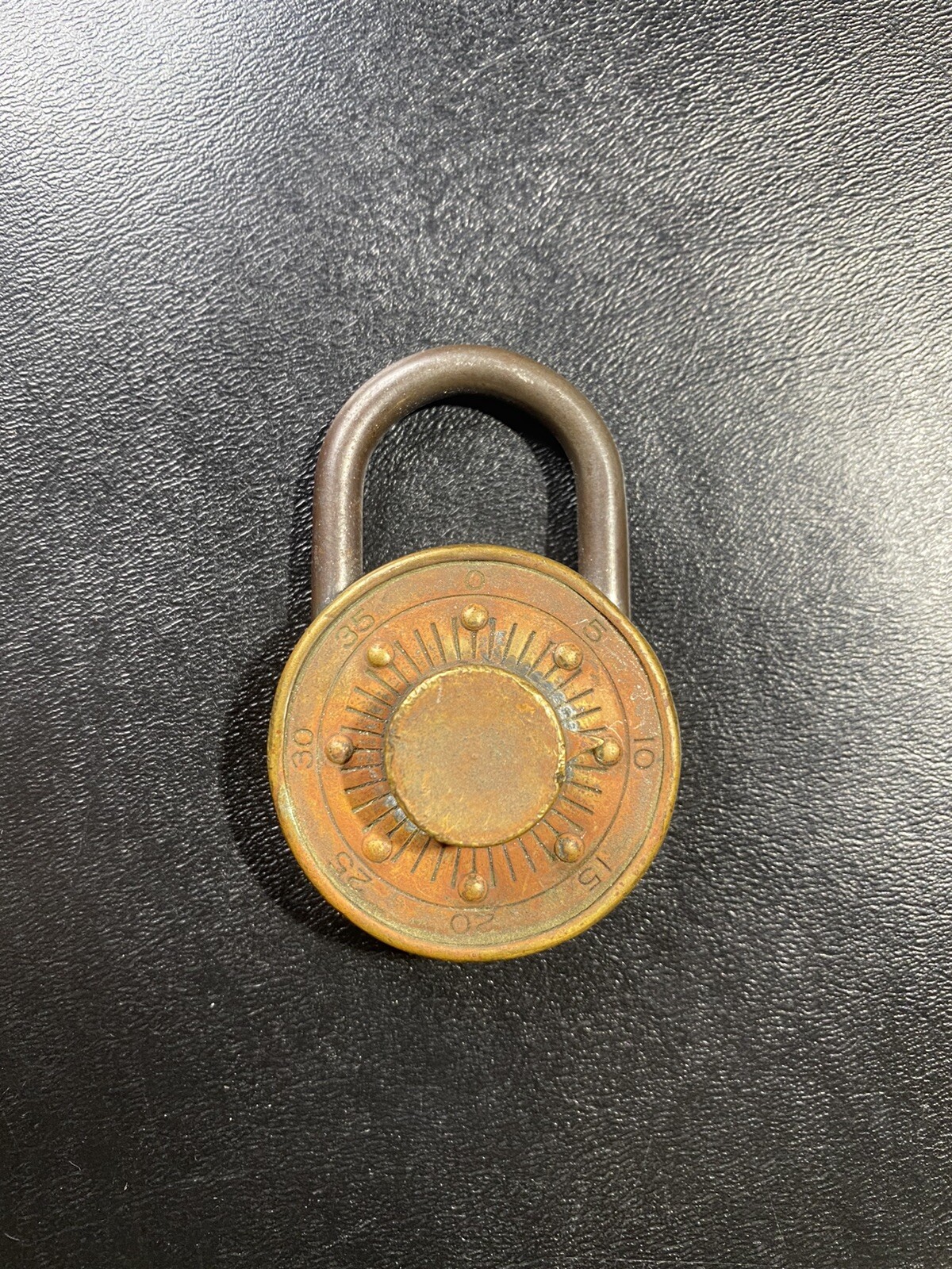Vintage Dudley Brass Combination Lock Padlock Triple Metals Corp ...