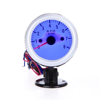 2" 52mm 12V Blue LED 0-8000RPM Car Tachometer Tach Gauge Meter w ...