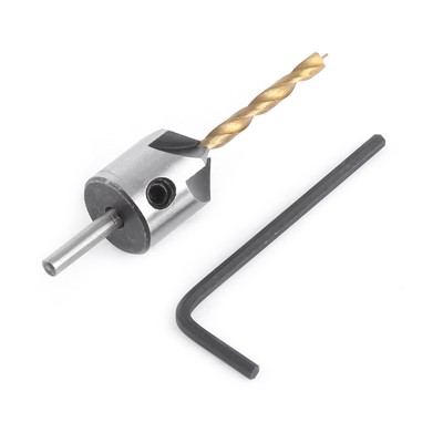 Countersink Drill Bit Carpentry Woodworking Tool Shank With Hex Key (3 ...