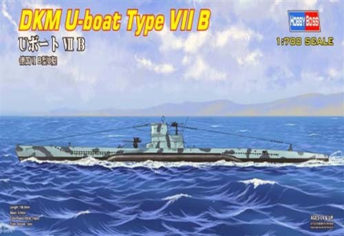 HobbyBoss 87008 German Submarine Type VII B 1/700 Scale Plastic Model ...