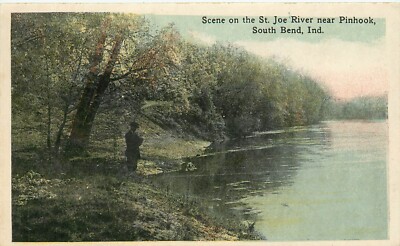 Vintage Postcard St. Joe River Near Pinhook South Bend IN | eBay