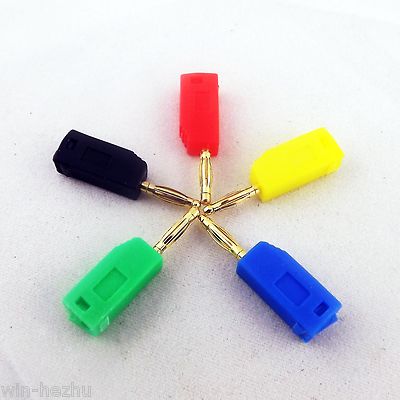 20x Gold Pin Copper 2mm Mini Radioshack Stackable Banana Plug Connector ...