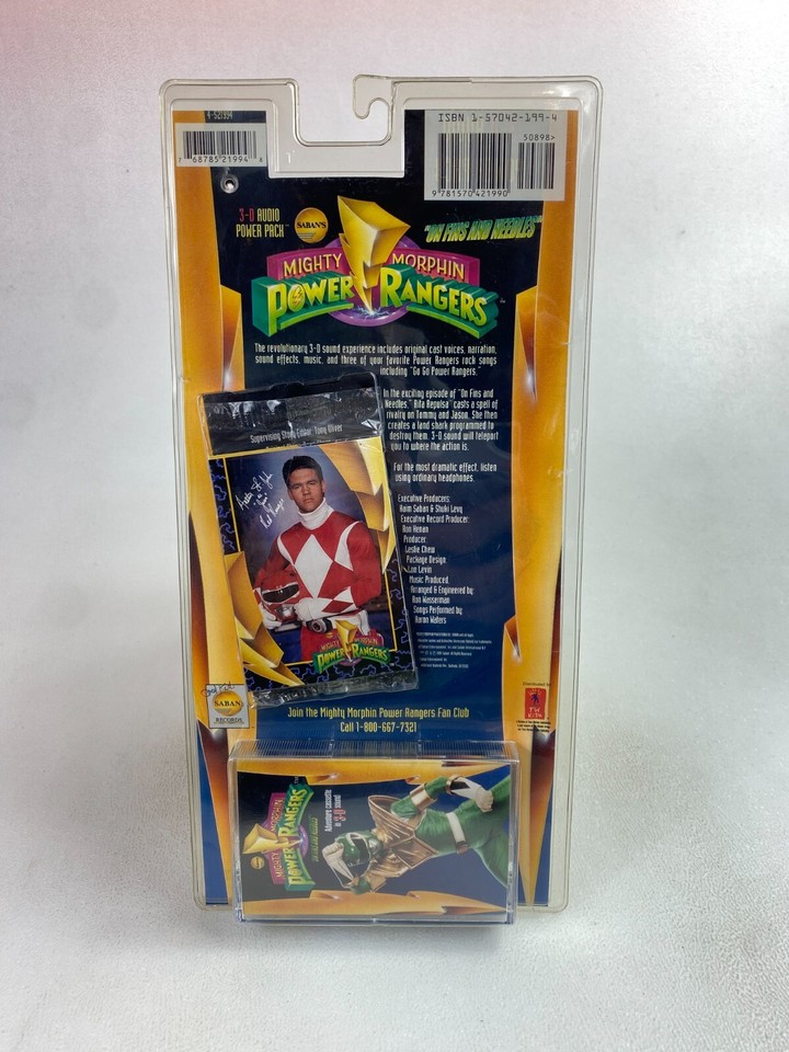 Mighty Morphin Power Rangers On Fins & Needles 3D Audio Cassette Power ...