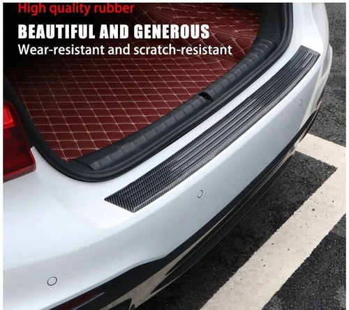 Car Rear Bumper Guard Protector Trim Cover Sill Plate Trunk Rubber Pad ...