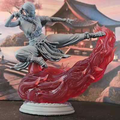 Female Fire Monk Dnd Mini | Fire Genasi Martial Artist D&D mini | DM ...