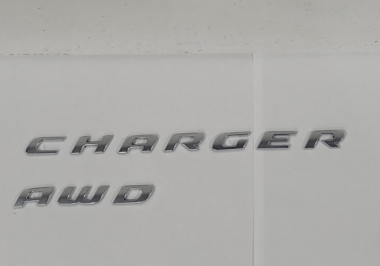 2015-2022 DODGE CHARGER AWD NAMEPLATE EMBLEM BADGE SATIN SILVER OEM ...