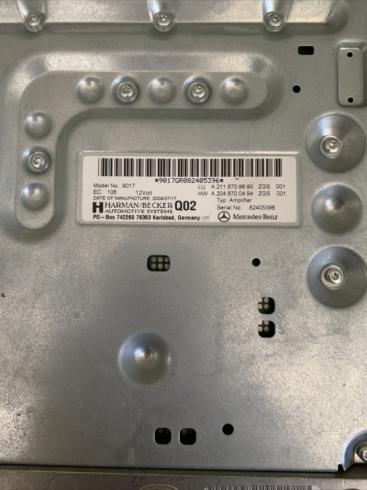MERCEDES W212 W204 W218 2048706690 REAR AMP HARMAN BECKER RADIO ...