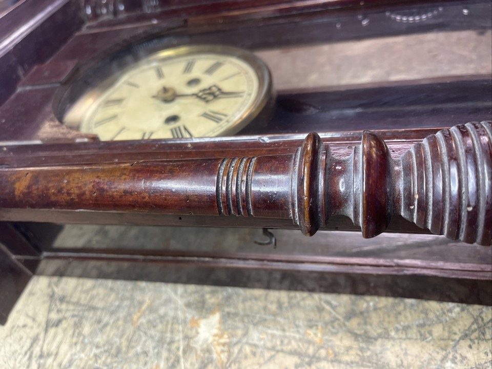 Antique Vintage DRGM German Wall Clock For Parts Repair | eBay