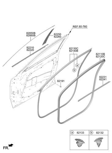 GENUINE NEW RH FRT DR FRAME MOULDING ASSY SUITS KIA NIRO EV 2022 ...