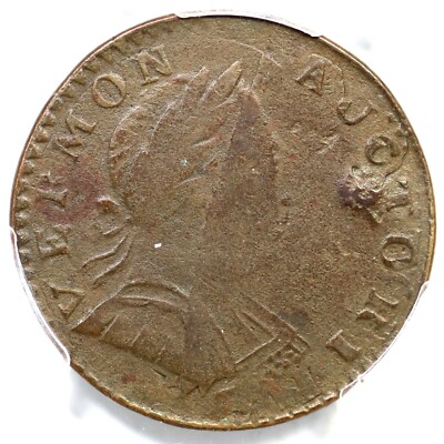 1788 RR-18 R-4 PCGS VF Details Bust Right Vermont Colonial Copper Coin ...