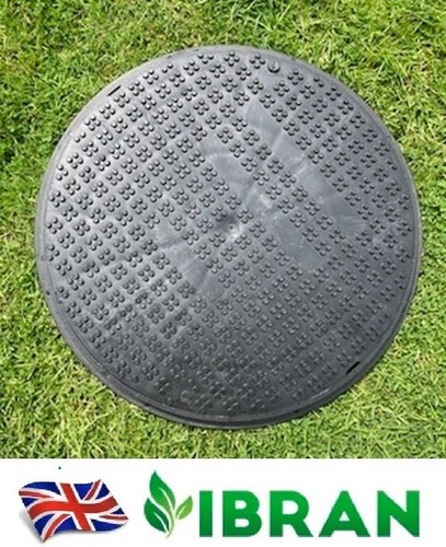 INSPECTION MANHOLE COVER CHAMBER PLASTIC COVER & FRAME ROUND POLY DRAIN ...