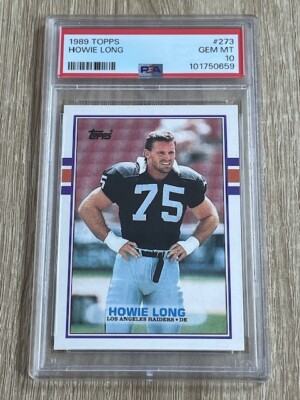 1989 Topps Howie Long #273 Oakland Raiders PSA 10 *PERFECT CENTERING ...