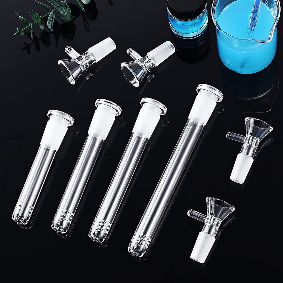 5" Downstem +14mm Male Round Bowl for Glass Bong Water Pipe Replacement ...