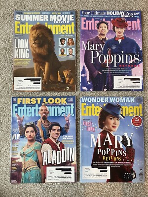 Disney Entertainment Weekly Magazine Lot of 4 | 2016-2019 | Aladdin ...