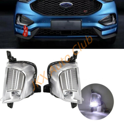 For Ford Edge 2019-2020 2PCS Clear LED Front Bumper Driving Fog Light ...
