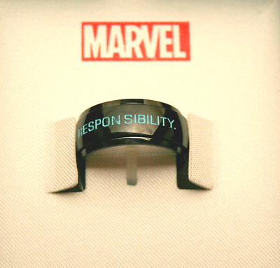 Marvel Spiderman Ring Great Power Comes Responsibility New NOS Box sz 9 ...