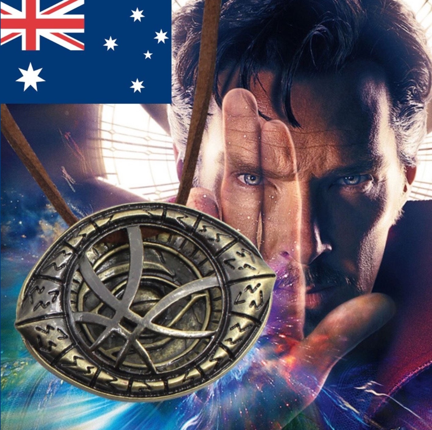 Dr Doctor Strange Amulet Necklace Pendant The Eye of Agamotto Costume ...
