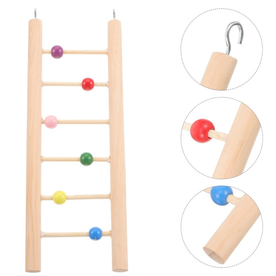 Bird Training Ladder Wooden Step Ladder Toy for Small Parakeets | eBay ...